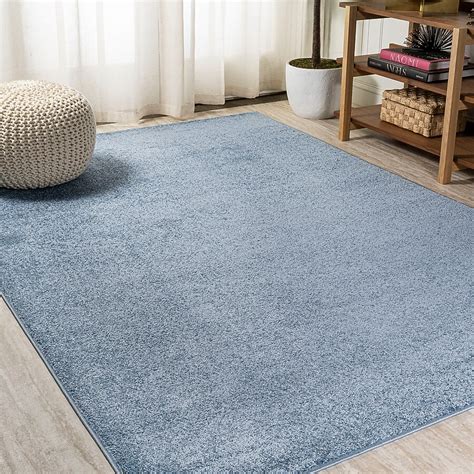Jonathan Y Supersoft Haze Solid Low Pile 12 X 15 Ft Classic Blue