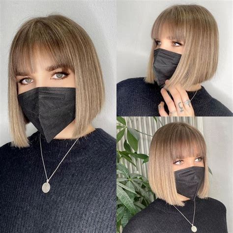 Blonde Bob With Bangs Blonde Blunt Bob Short Bobs With Bangs Blunt