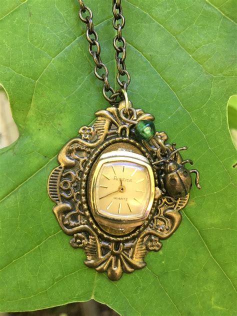 Aster Vintage Assemblage Watch Necklace Etsy
