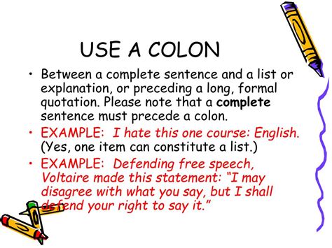 Ppt Uwf Writing Lab Rules Of Thumb For Semicolon And Colon Use Powerpoint Presentation Id