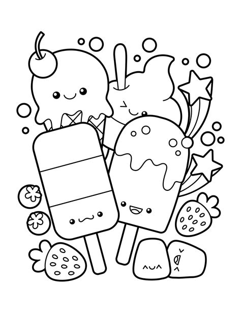 Dessert Coloring Page