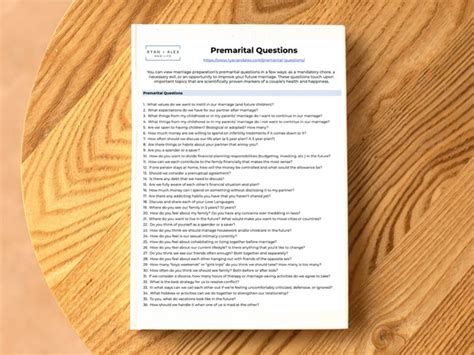 100 Non Religious Inclusive Premarital Questions Pdf Included
