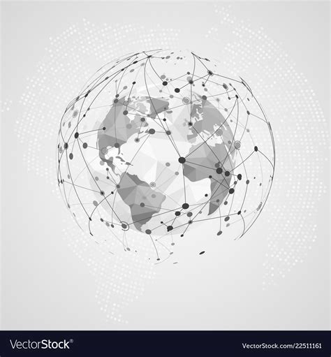 Global Network Connection Abstract Digital Big Vector Image