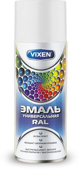 Аэрозольная краска Vixen 896348уни, Алкидная, Глянцевое покрытие ...