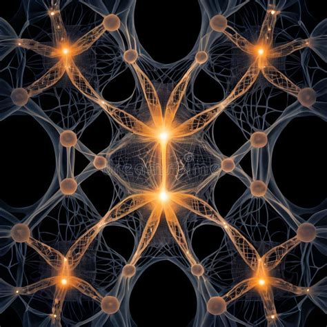 A Complex Fractal Pattern Of Neural Networks Stock Illustration