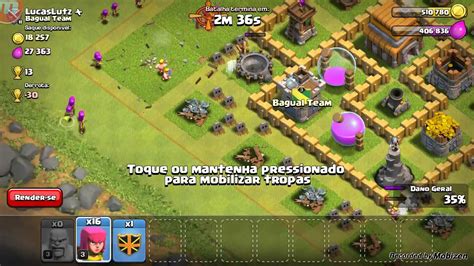 Atacando Ao Vivo Clash Of Clans YouTube