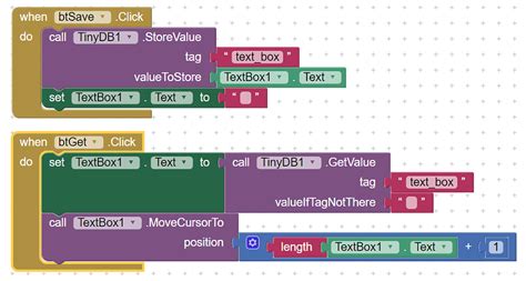 How Can I Save Text Of Textbox With A Button Click Mit App Inventor