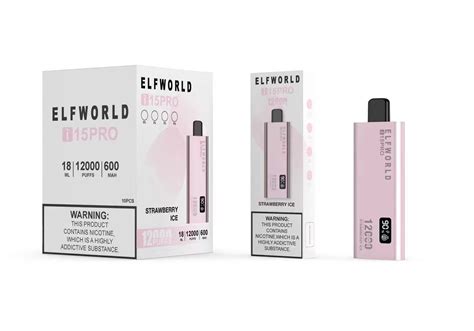 Original E Cigarette Display Screen Disposable Vape Pen Elfworld 12000