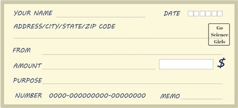 Fun Blank Cheque Template