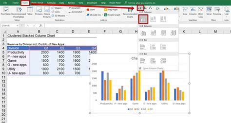 Excel Clustered Column And Stacked Combination Chart Xelplus Leila Gharani