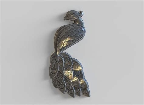 Badge Peacock 3d Model 3d Printable Cgtrader