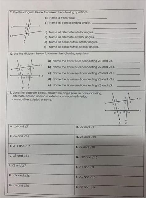 Unit 3 Parallel And Perpendicular Lines Homework 1 Parallel Lines
