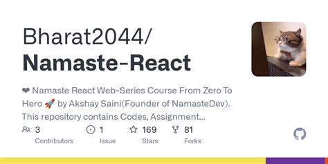 Github Bharat2044namaste React Namaste React Web Series Course From
