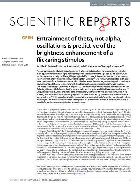 Pdf Entrainment Of Theta Not Alpha Oscillations Is Predictive Of