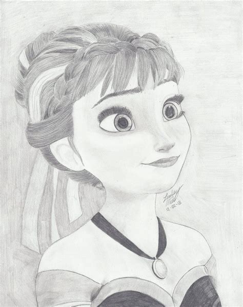 Pencil Drawings Of Anna From Frozen