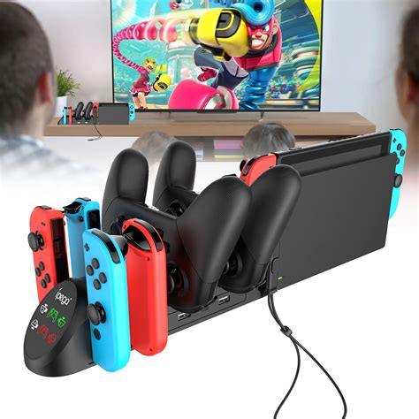 Tsv Controllers Charger Dock For Nintendo Switch Led Charging Charger