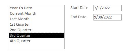 Combo Box With Date Periods To Filter Report Access World Forums