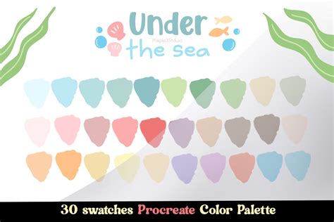 Procreate Color Palette Under The Sea Graphic By Maple Studio Creative Fabrica