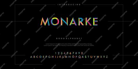 Premium Vector Futuristic Minimalist Display Font Design Alphabet