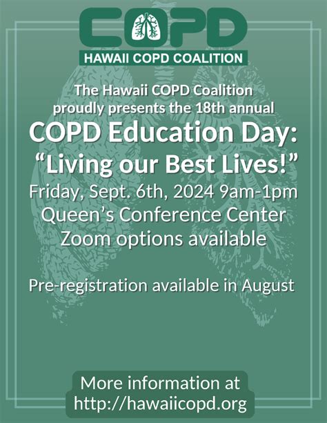 18th Annual Copd Education Day Hawaii Copd Coalition