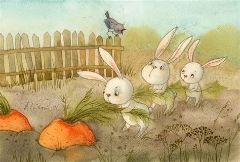 поспела Виктория Кирдий Искусство рисования кроликов Иллюстрации арт Акварель