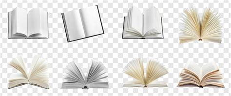White Book Open Top View Full Length Isolate On Transparency Background