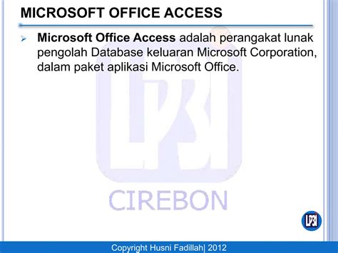 Pengenalas Basis Data Menggunakan Microsoft Access Pptx