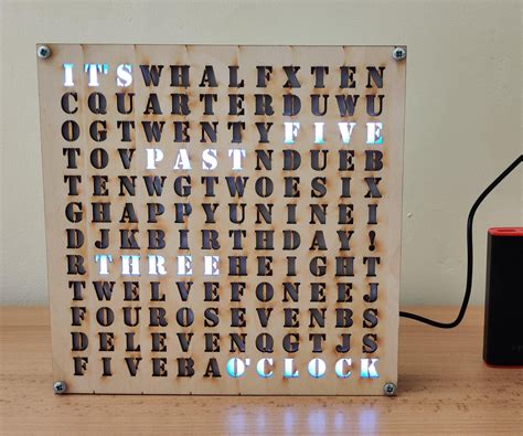 Diy Word Clock Part Of Crest Gold 5 Steps With Pictures