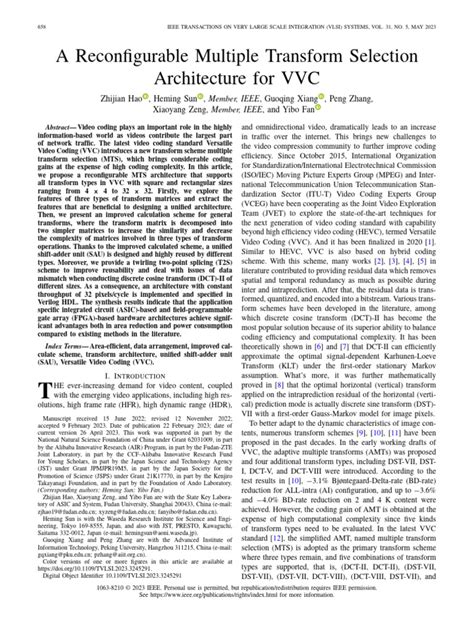 A Reconfigurable Multiple Transform Selection Architecture For Vvc