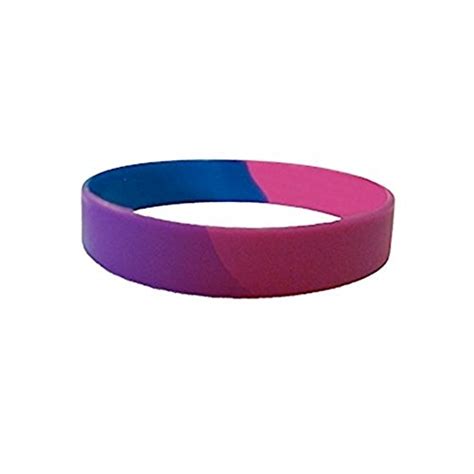 Bisexual Pride Silicone Bracelet Wristlet Lgbt Pride Wristband W Bi