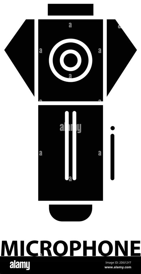 Microphone Symbol Icon Black Vector Sign With Editable Strokes