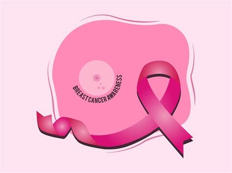 Premium Vector Pink Ribbon Breast Cancer Awareness Symbol
