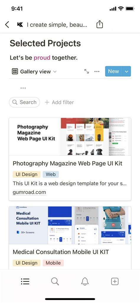 Notion Template Gallery Designer Portfolio