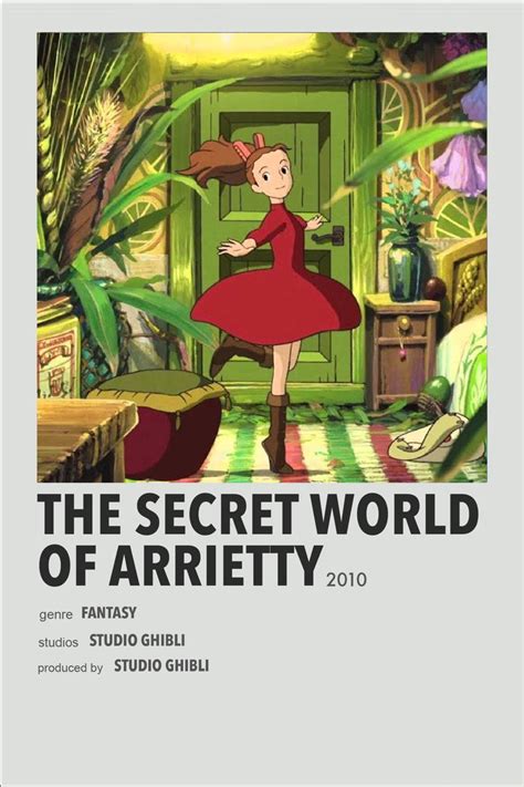 The Secret World Of Arrietty Studio Ghibli Poster Secret World Of