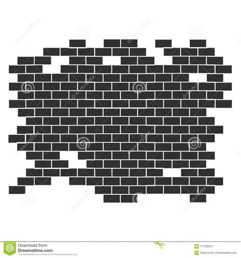 Mur De Vecteur Brique De Texture De Fond Cassé Sur Les Bords à Casse