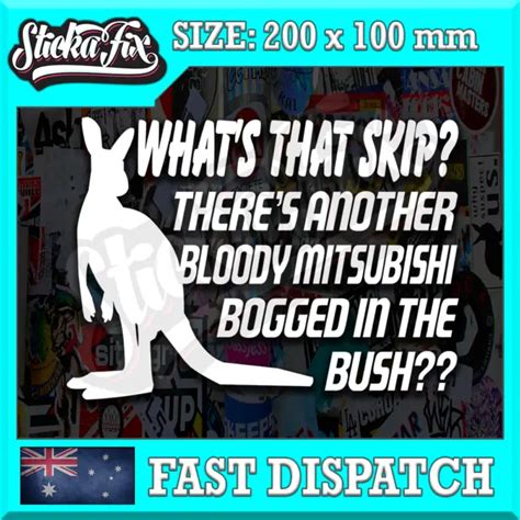 Mitsubishi 4x4 Car Vinyl Sticker Funny Decal 4wd Ute Jdm Van Drift Eur
