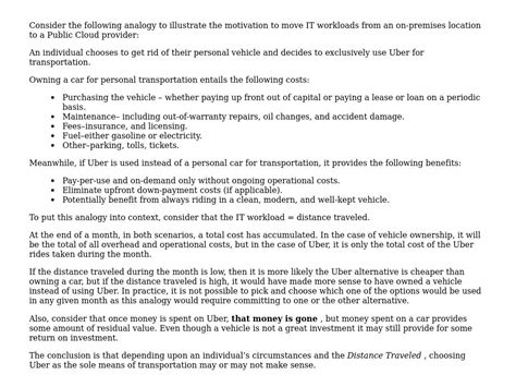 A Public Cloud Computing Analogy Choosing Between On Premises Vs The Public Cloud For Workload