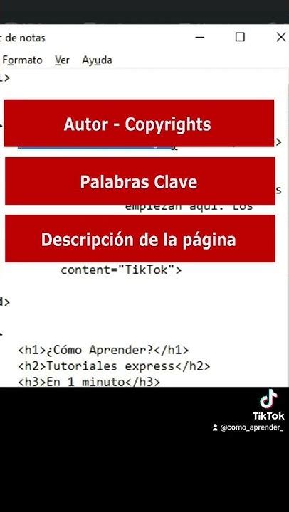 Metadatos Html 👌 Html Metadatos Programacion Paginaweb Comoaprender Youtube