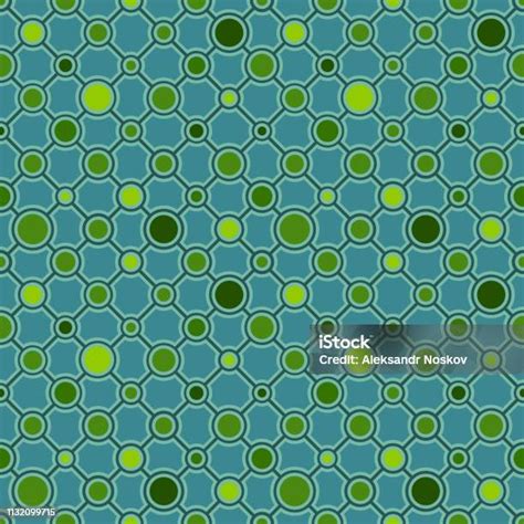 Ornamen Geometris Klasik Sederhana Dengan Garis Dan Lingkaran Cahaya