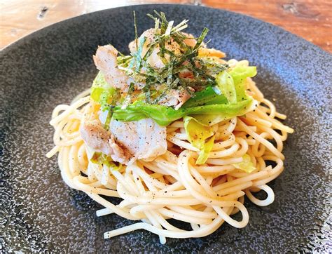 柚子香る豚バラ肉とキャベツの和風パスタ（みかんポン酢使用） トリイソース レシピ集