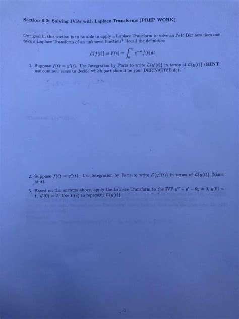 solved section 6 2 solving ivps with laplace transforms