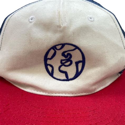 Vintage Earth Hat Cap Printed On A Beechfield Depop