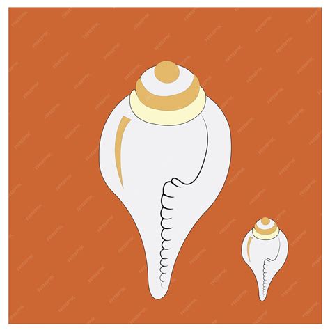 Premium Vector Vector Illustration Of Conch Shell Blowing Conch Shell