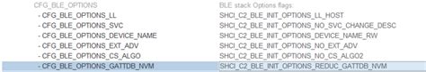 stm32wb wba gatt data base and bonded devices information storage