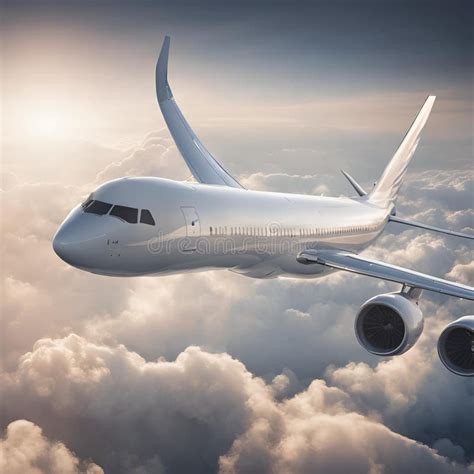 A Passanger Plane In The Air Stock Illustration Illustration Of