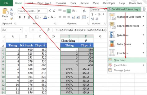 hướng dẫn cách ẩn lỗi n a bằng conditional formatting trong excel