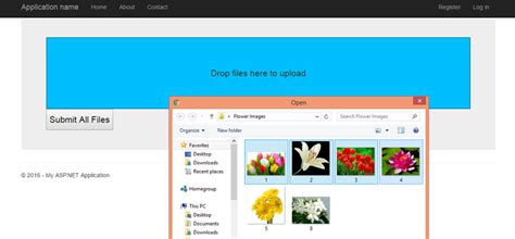 Asp Net Mvc Drag And Drop Multiple Image Upload Using Dropzone