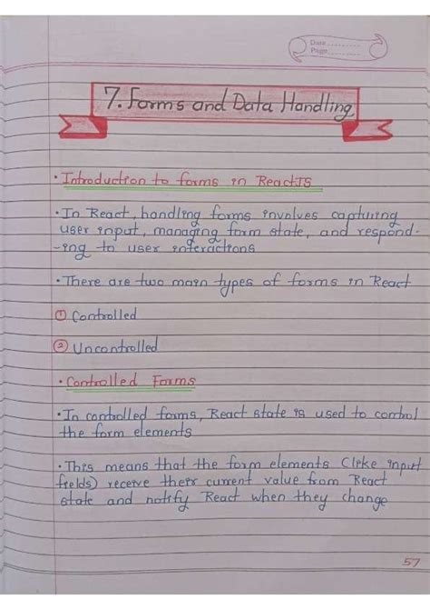 React Js Handwritten Notes Topperworld