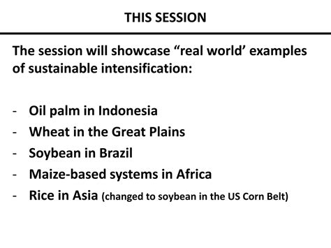 Sustainable Crop Intensification From Concept To Real World Examples