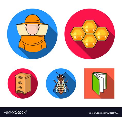 Bee The Bee Keeper In Mask Honeycomb Royalty Free Vector